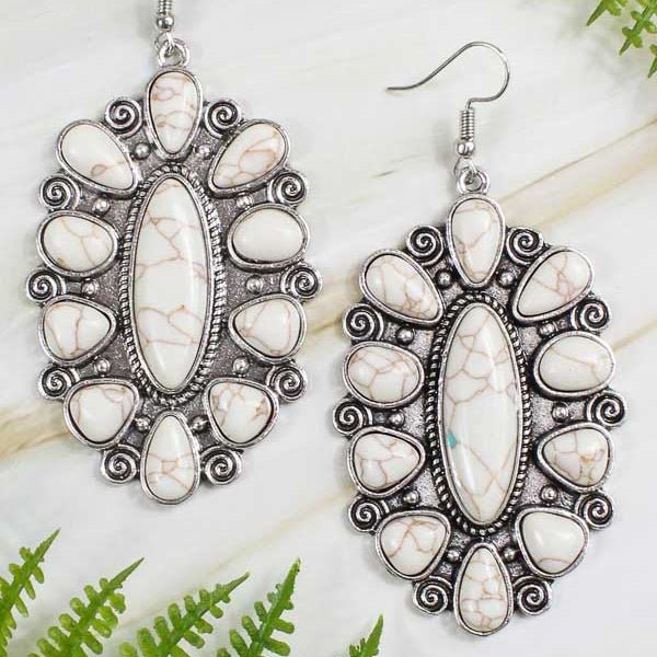Western Scroll & Stone Earrings I Gussied Up Online – gussied up online
