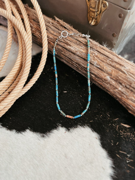 Gemstone and Navajo Bead Combo Necklace | Gussied Up Online Boutique ...