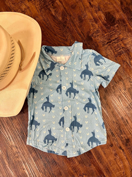 Kids Lucky Cowboy Button Up – gussied up online