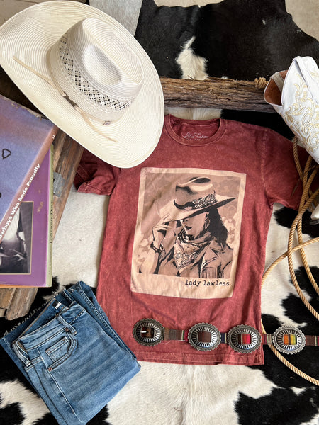 Lady Lawless Graphic Tee | Gussied Up Online – gussied up online