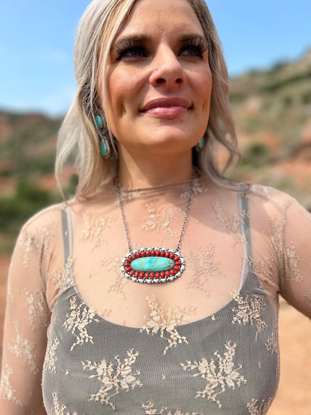 Queen Mother Navajo Turquoise Sterling Silver Necklace gussieduponline ...