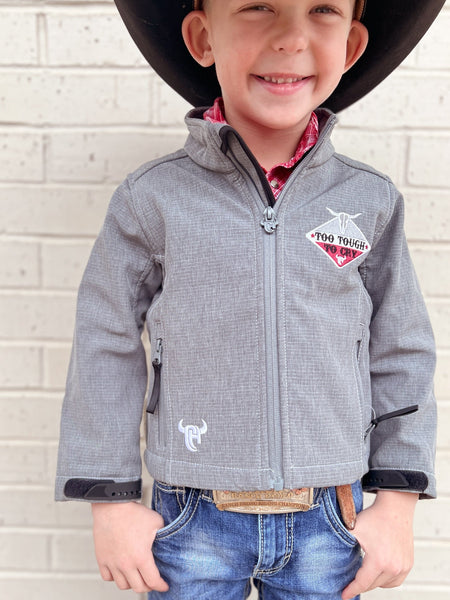 Kids Cowboy Hardware Grey Too Tough To Cry Jacket | Gussied Up Online ...