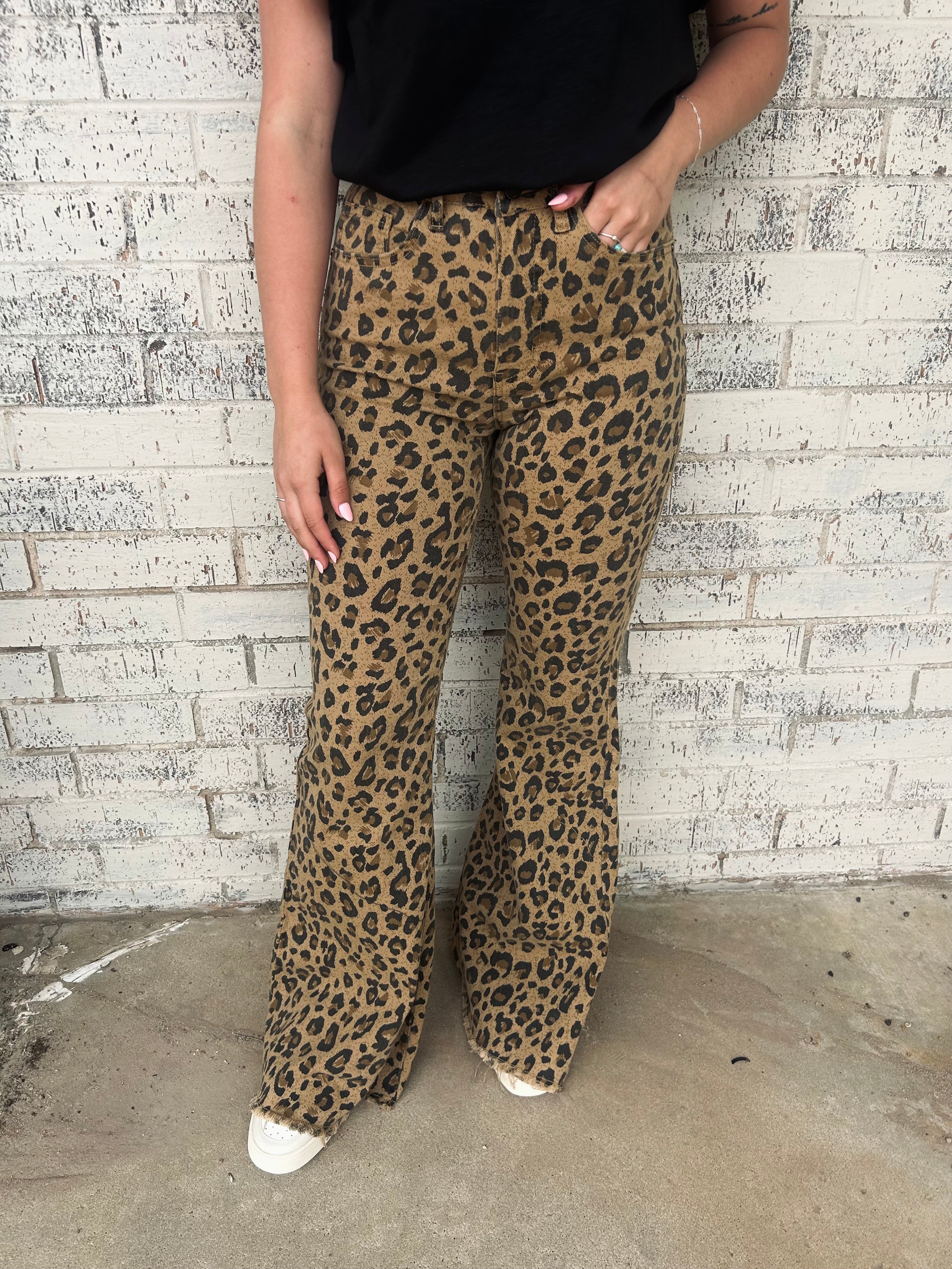 leopard print jeans