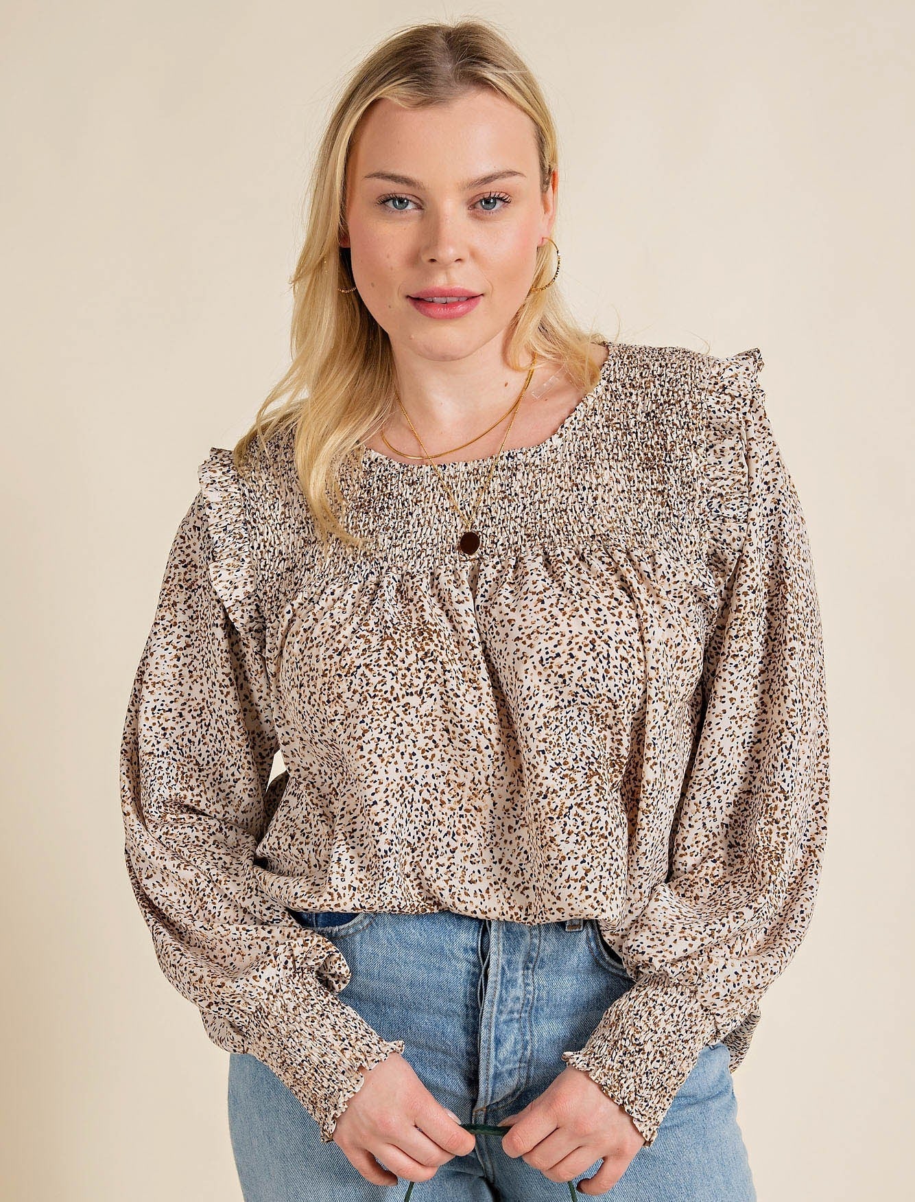 Plus Spotted New Yorker Top gussieduponline – gussied up online