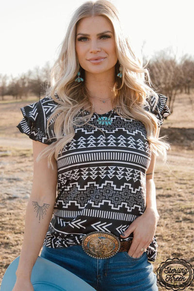 Plus Size Sterling Kreek Tribal Queen Top | Gussieduponline – gussied ...