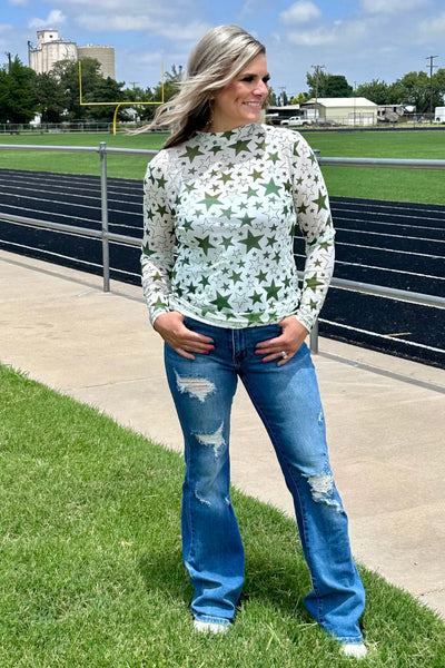 Sterling Kreek Go Team Go Green Mesh Top I Gussied Up Online Boutique ...