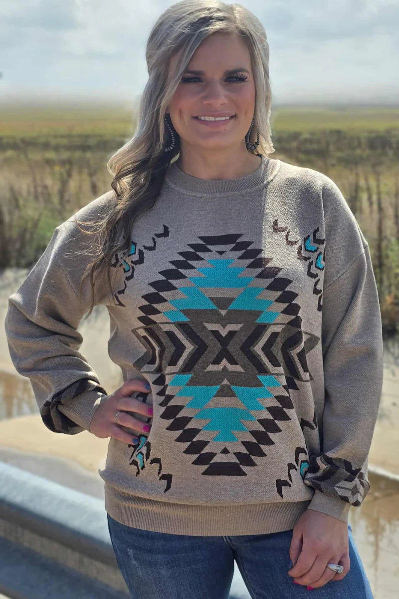 aztec pattern sweater