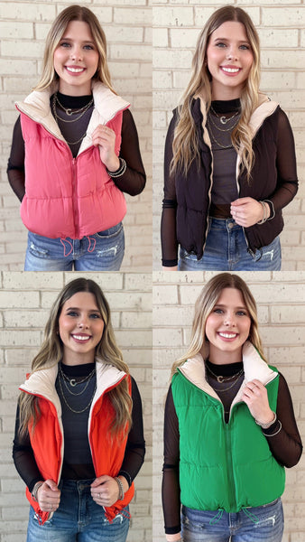 Woven Reversible Vest - Multiple Colors | Gussied Up Online – gussied ...